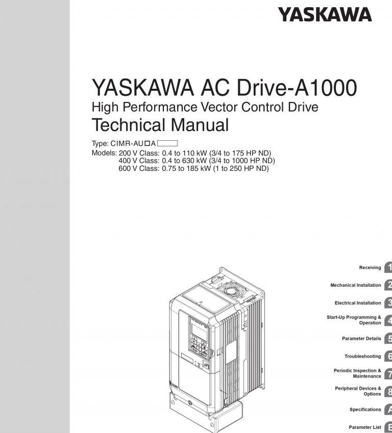Tài liệu hướng dẫn Biến tần Yaskawa A1000